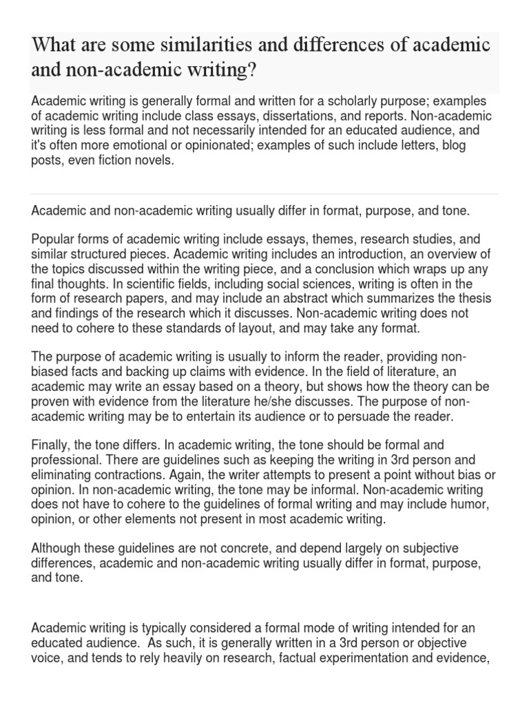 Similarities and Differences in Writing | PDF | Essays | Thesis