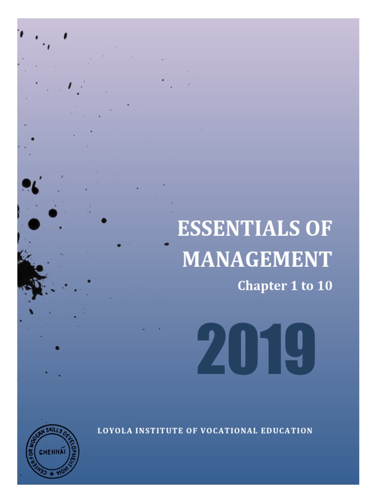 Notes Essentials of Management - 1 To 10 Chapters | PDF | Strategic ...