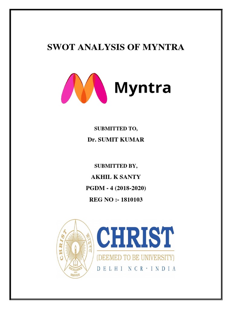 Myntra SWOT Analysis | PDF | Retail | Mergers And Acquisitions