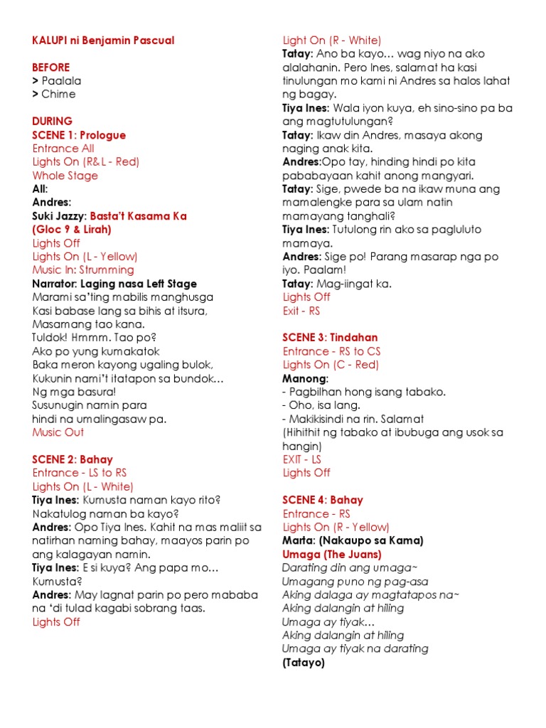 Script Kalupi First Edition | PDF