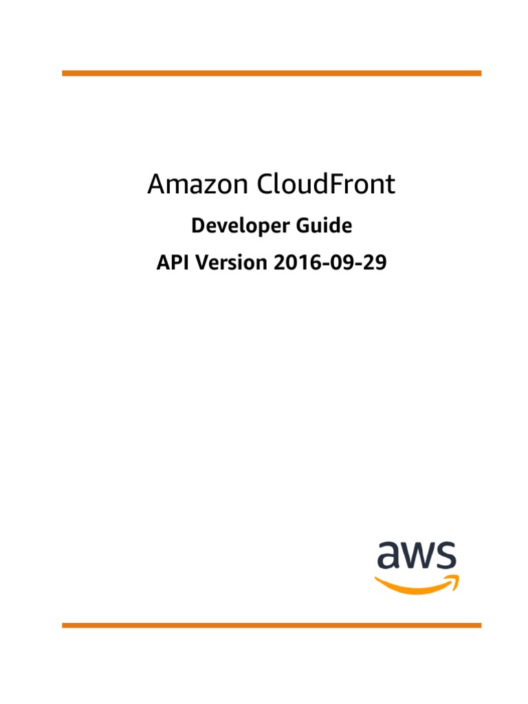 Amazon Cloudfront Developer Guide | Download Free PDF | Transport Layer Security | Http Cookie