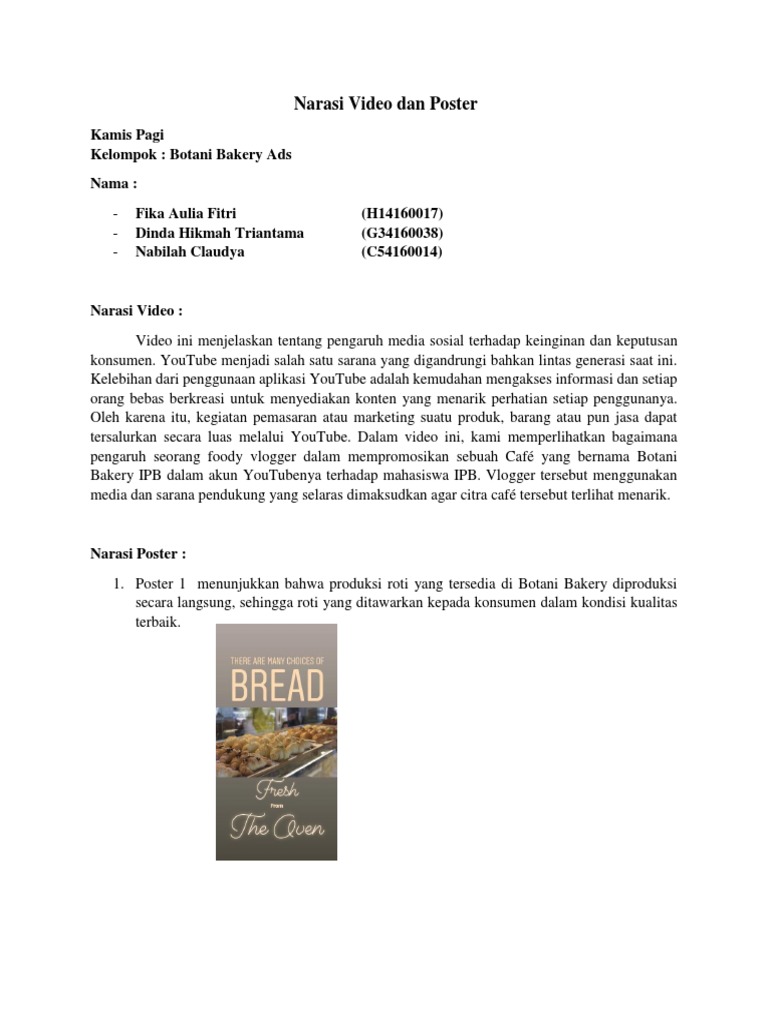 Narasi Video Dan Poster | PDF
