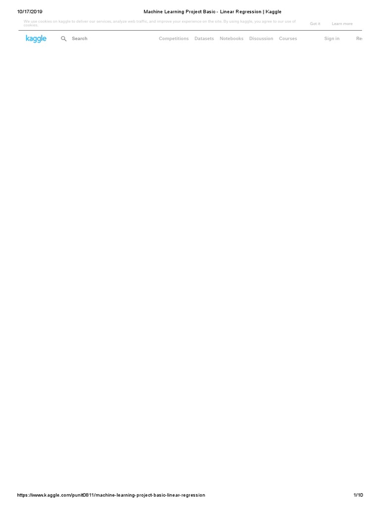 Machine Learning Project Basic - Linear Regression - Kaggle | PDF | Mean Squared Error | Errors ...