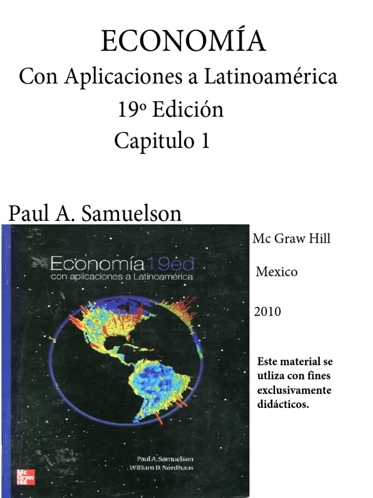 Paul A. Samuelson Capitulo 1 | PDF | Oferta y demanda | Monopolio