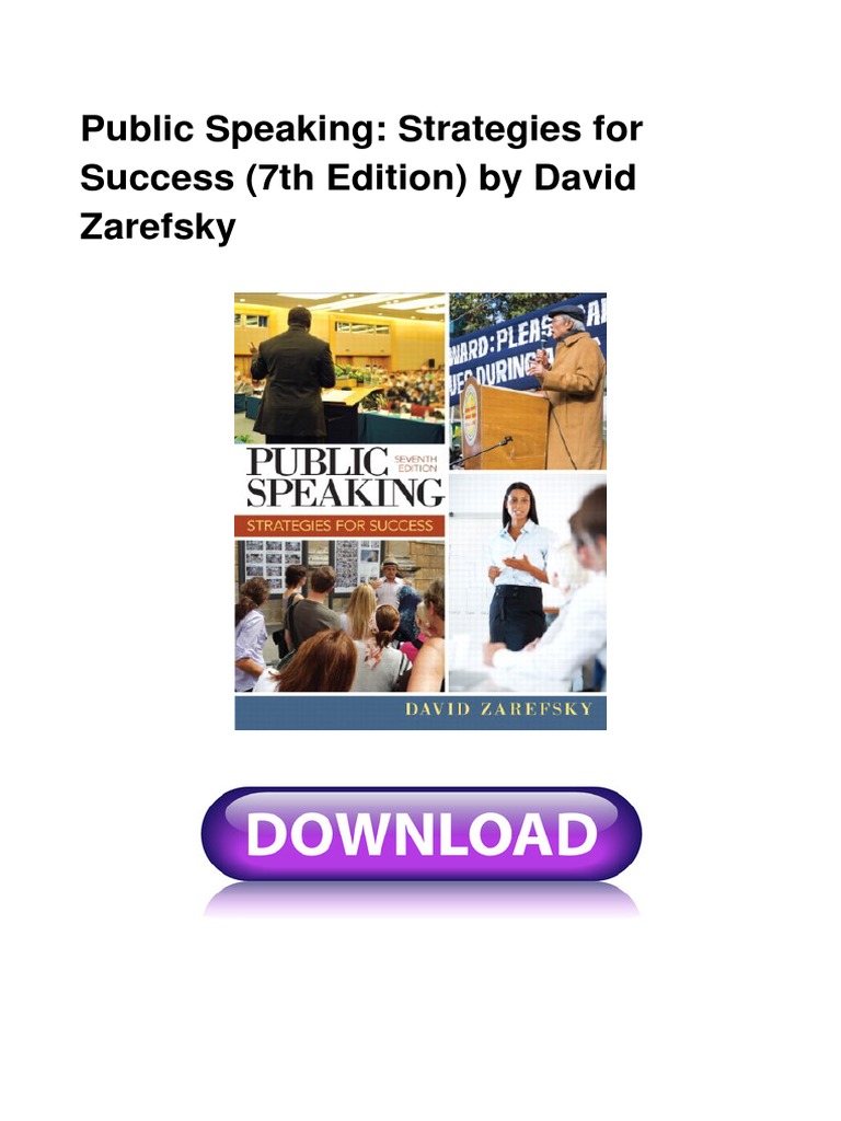 Public Speaking Strategies For Success 7 | PDF