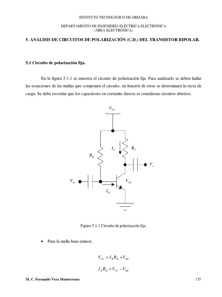 Electrónica 1 Unidad 5 Análisis de Circuitos de Polarizaci | PDF | Transistor de unión bipolar ...