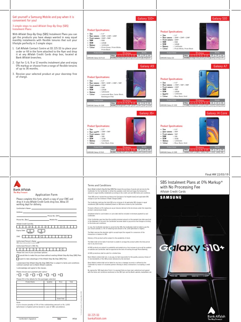 Samsung Mobile Sbs Flyer 32619 PDF | Download Free PDF | Credit Card ...