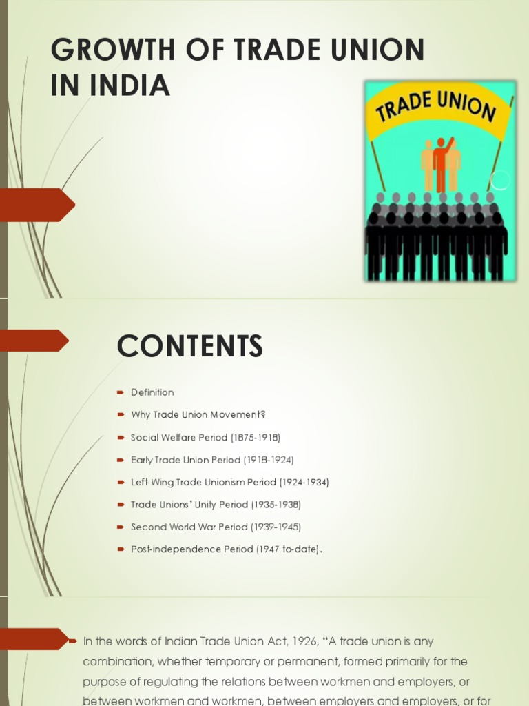 Growth of Trade Union | PDF | Trade Union | Left Wing Politics