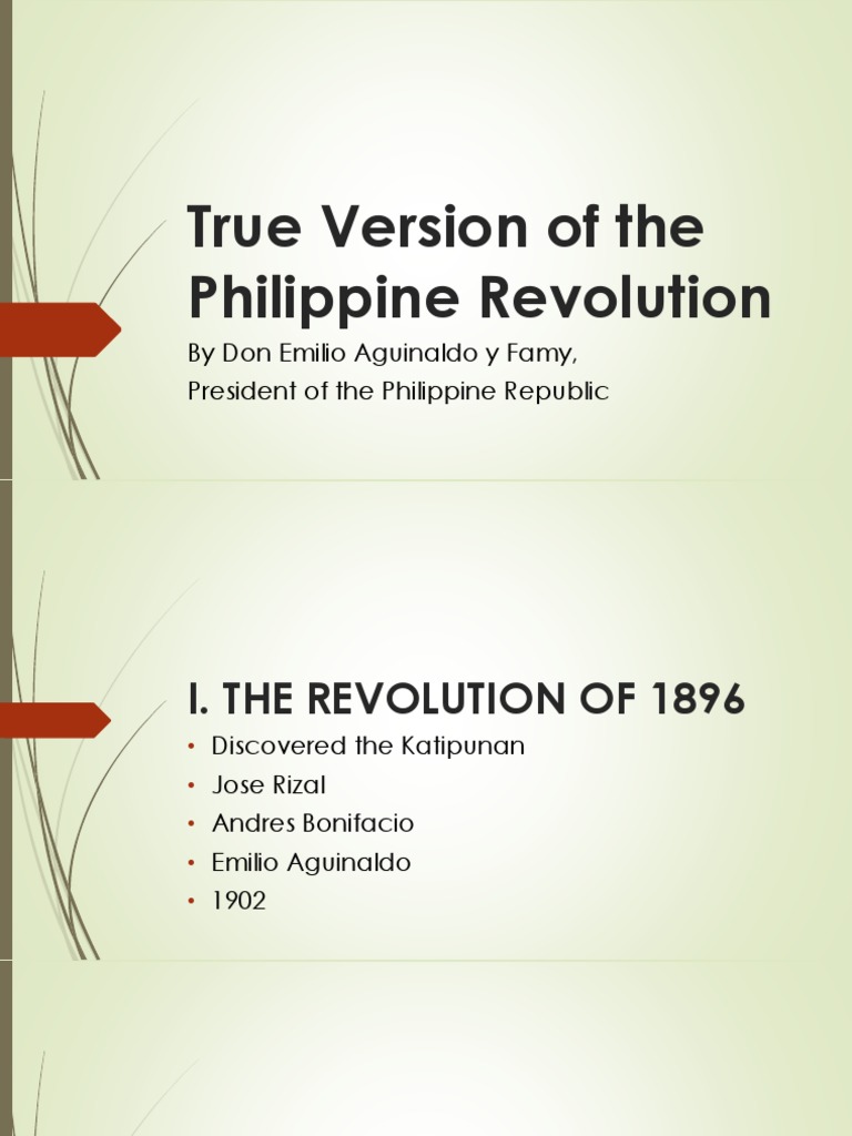 Philippine Revolution Overview 1896-1898 | PDF