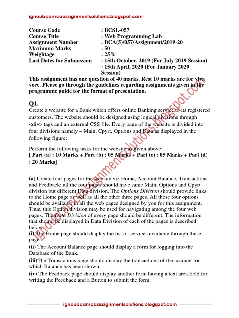 BCSL 057 | PDF | Websites | User (Computing)