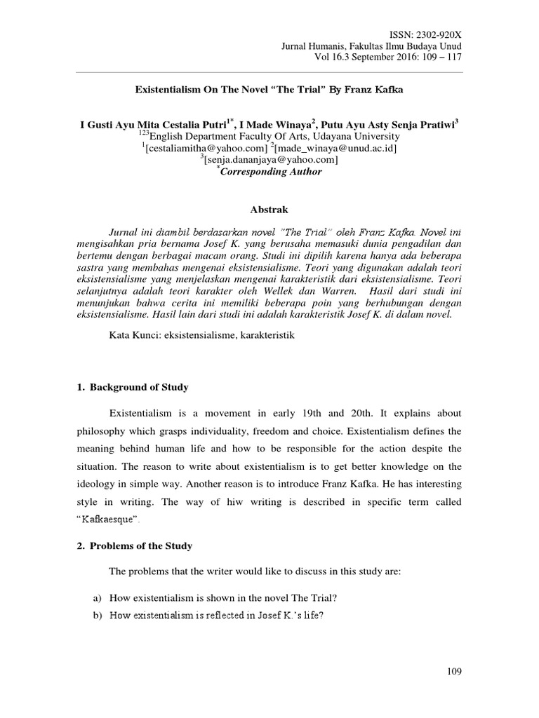 Kafka The Trial | PDF | The Trial | Existentialism