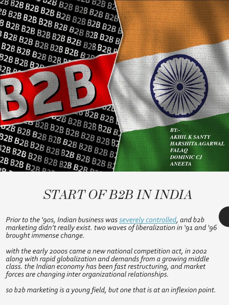 Analysis of Indian b2b Scenario | PDF | Economy Of India | E Commerce
