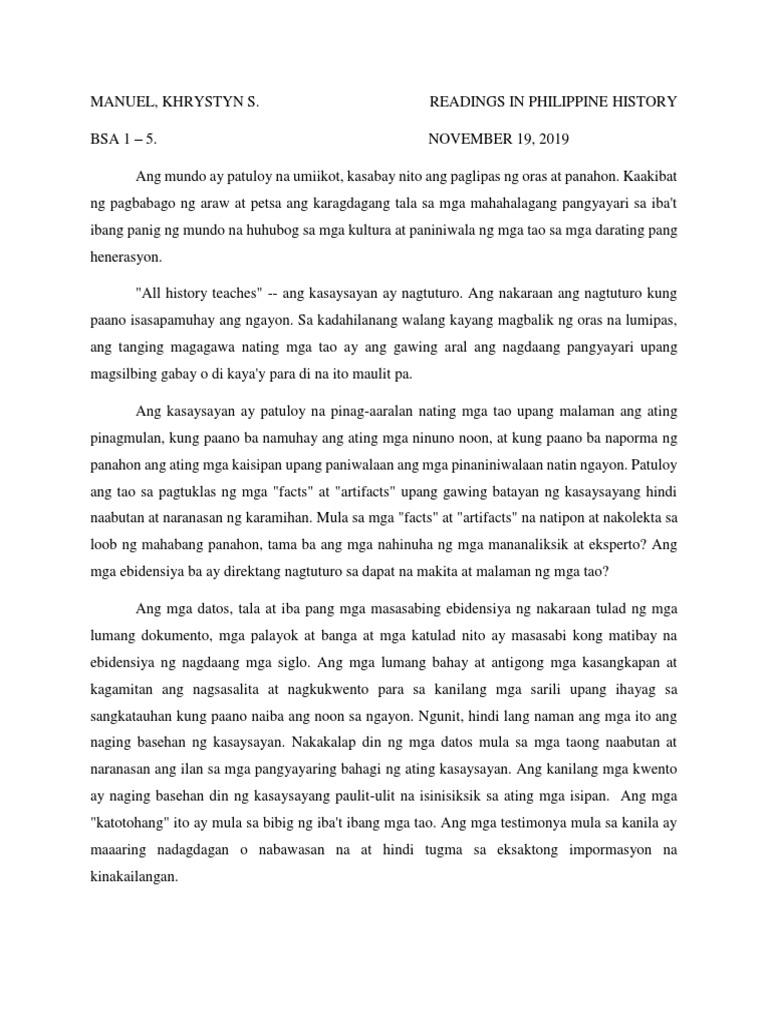KASAYSAYAN | PDF
