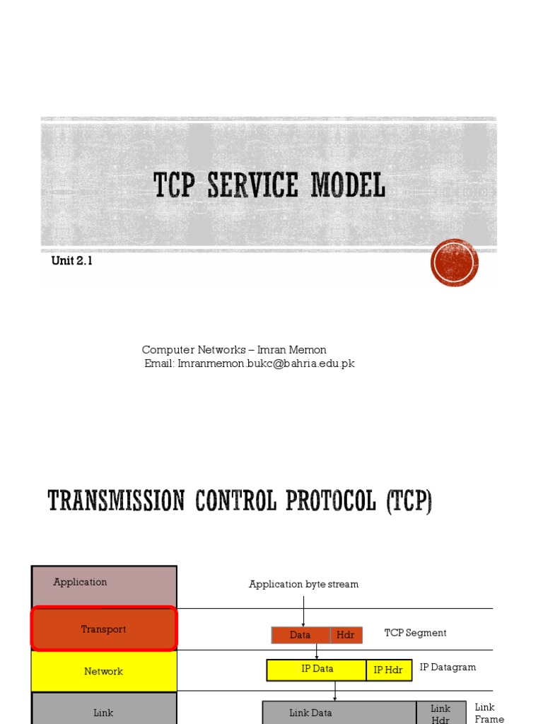 2.1-2.5 TCP Service Model | PDF | Transmission Control Protocol ...