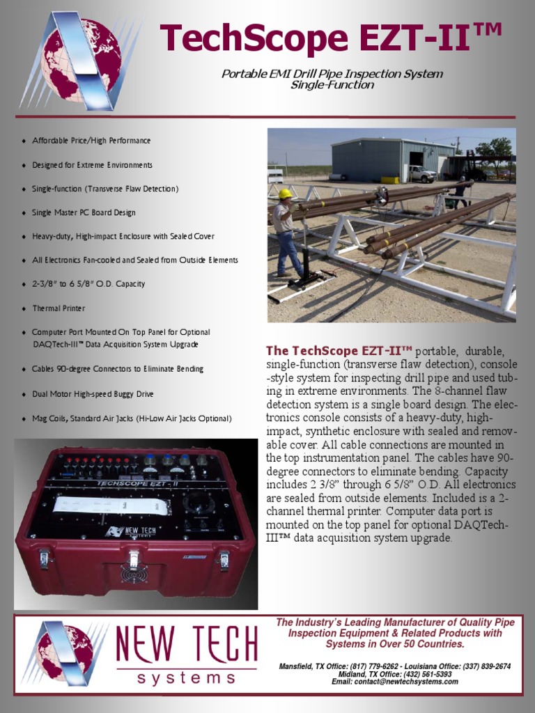 TechScope EZT-II | PDF | Pipe (Fluid Conveyance) | Manufactured Goods