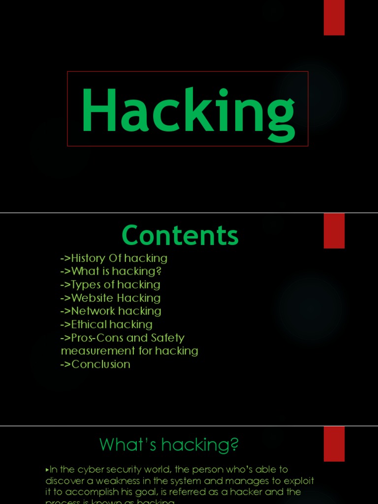Ethical Hacking: College Presentation | PDF | Security Hacker | Malware