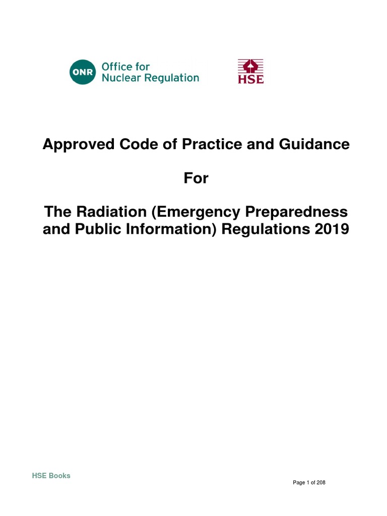 REPPIR 19 ACoP and Guidance PDF | PDF | Emergency Management | Emergency