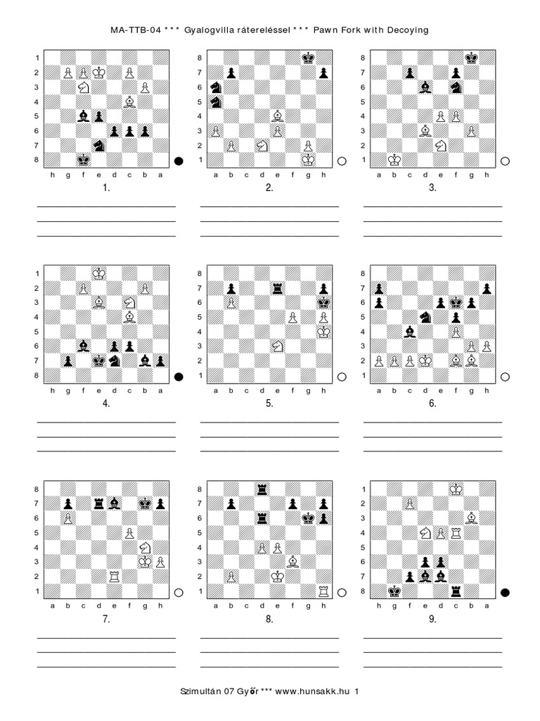 Chess Tactical Tasks | PDF | Traditional Board Games | Chess
