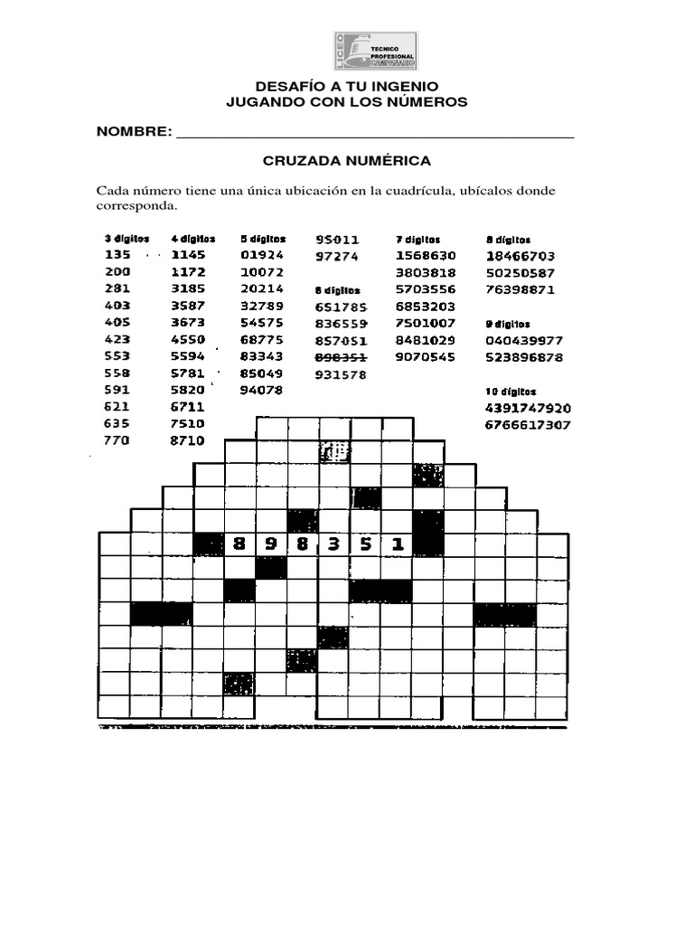Cruzada Numerica 2 | PDF
