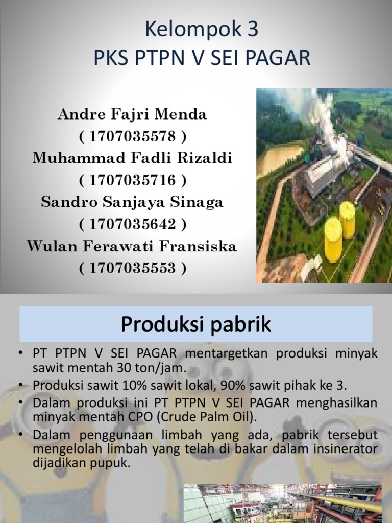 PRODUKSI PABRIK PTPN V SEI PAGAR | PDF