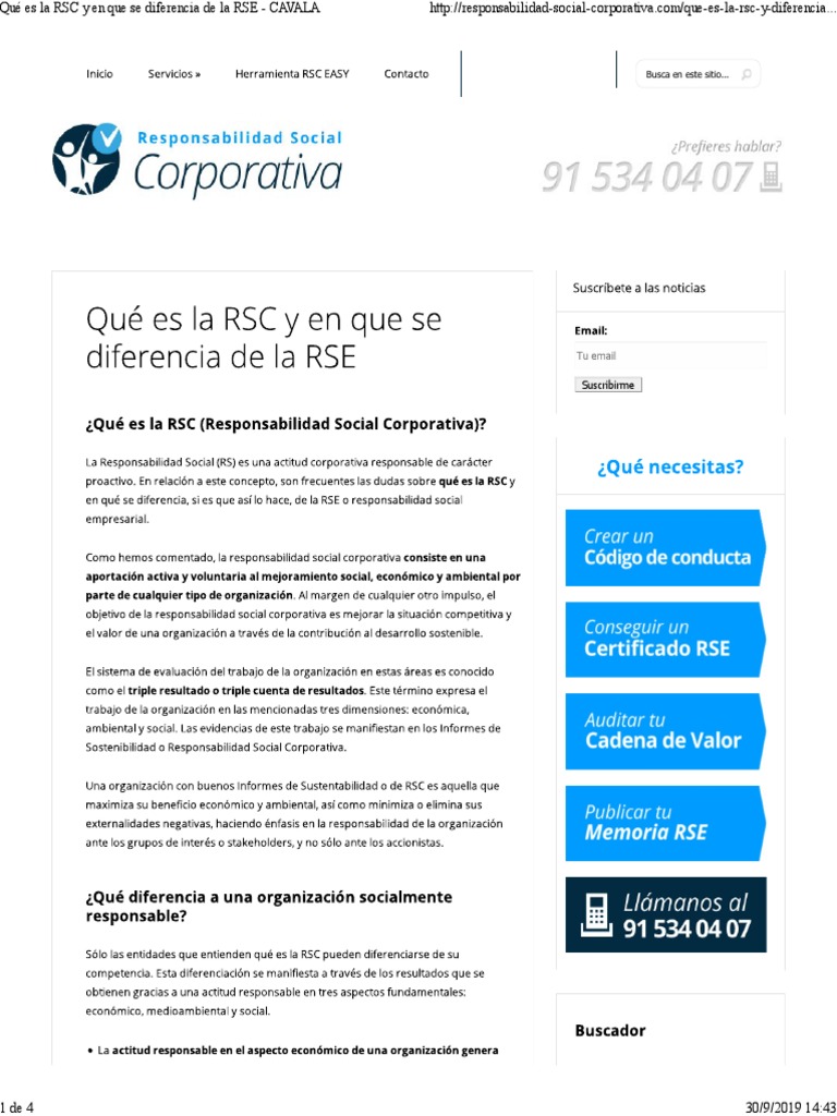 Diferencias entre RSC y RSE | PDF | Negocios | Ciencias sociales