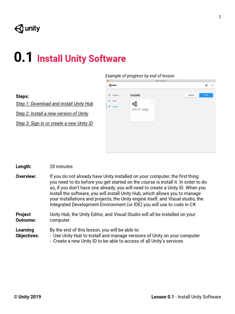Unity All Lesson Plans | PDF | Variable (Computer Science) | Rotation