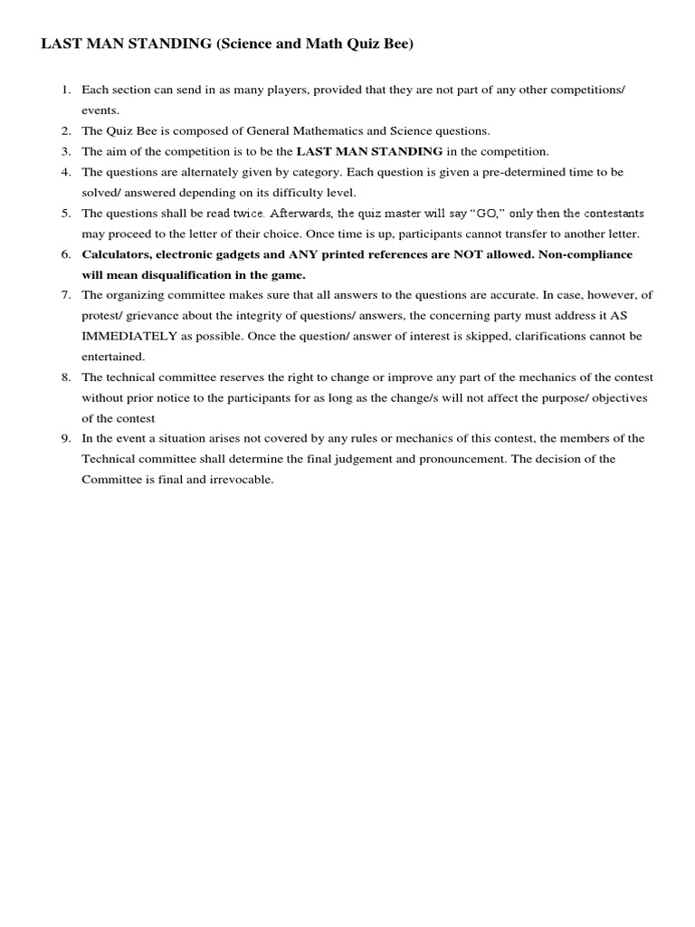 Last Man Standing | PDF