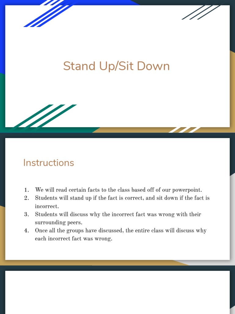 Stand Up Sit Down Activity | PDF