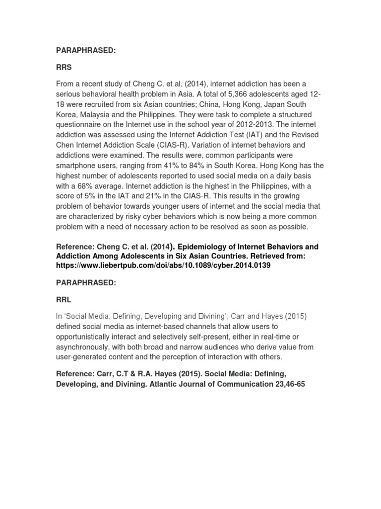 RRL RRS | PDF | Social Media | Popular Culture & Media Studies