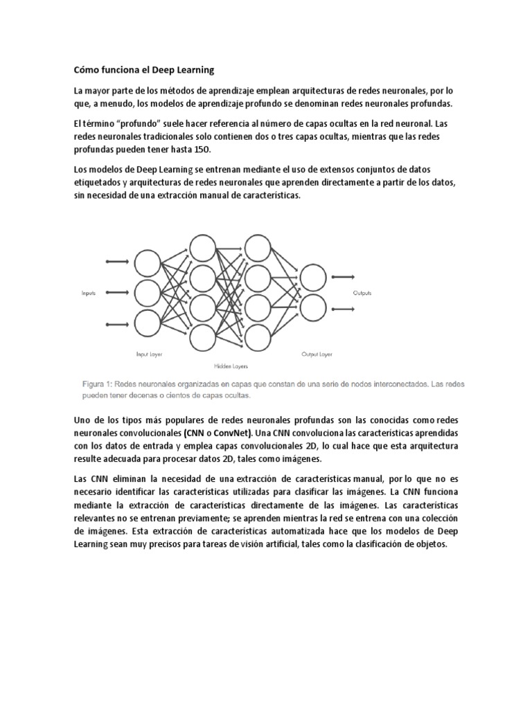 Cómo Funciona El Deep Learning | PDF | Aprendizaje profundo | Red ...