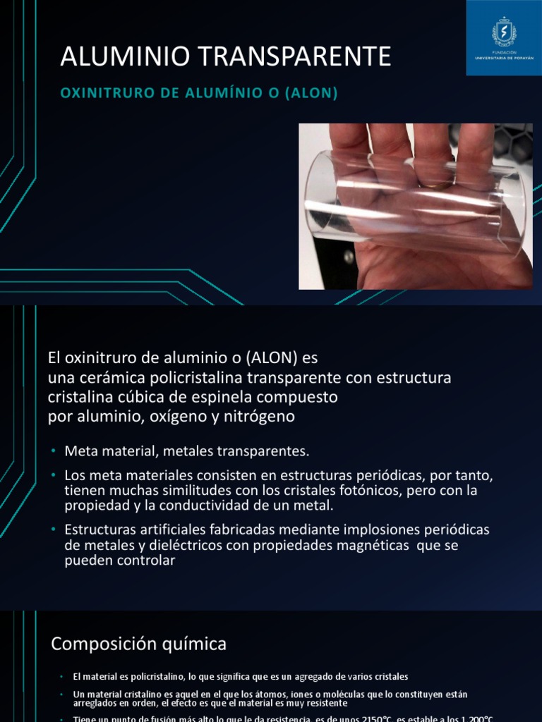 Aluminio Transparente | PDF | Cristal | Átomos