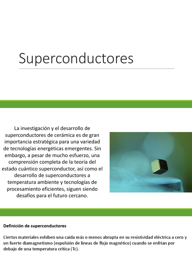 Superconductores | PDF | Superconductividad | Electromagnetismo