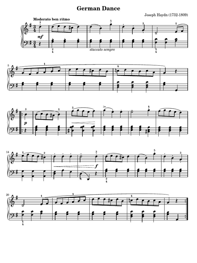 Haydn - German Dance | PDF