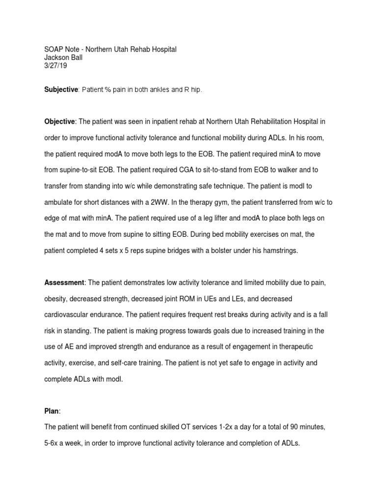 Soap Example | PDF | Self-Improvement | Wellness