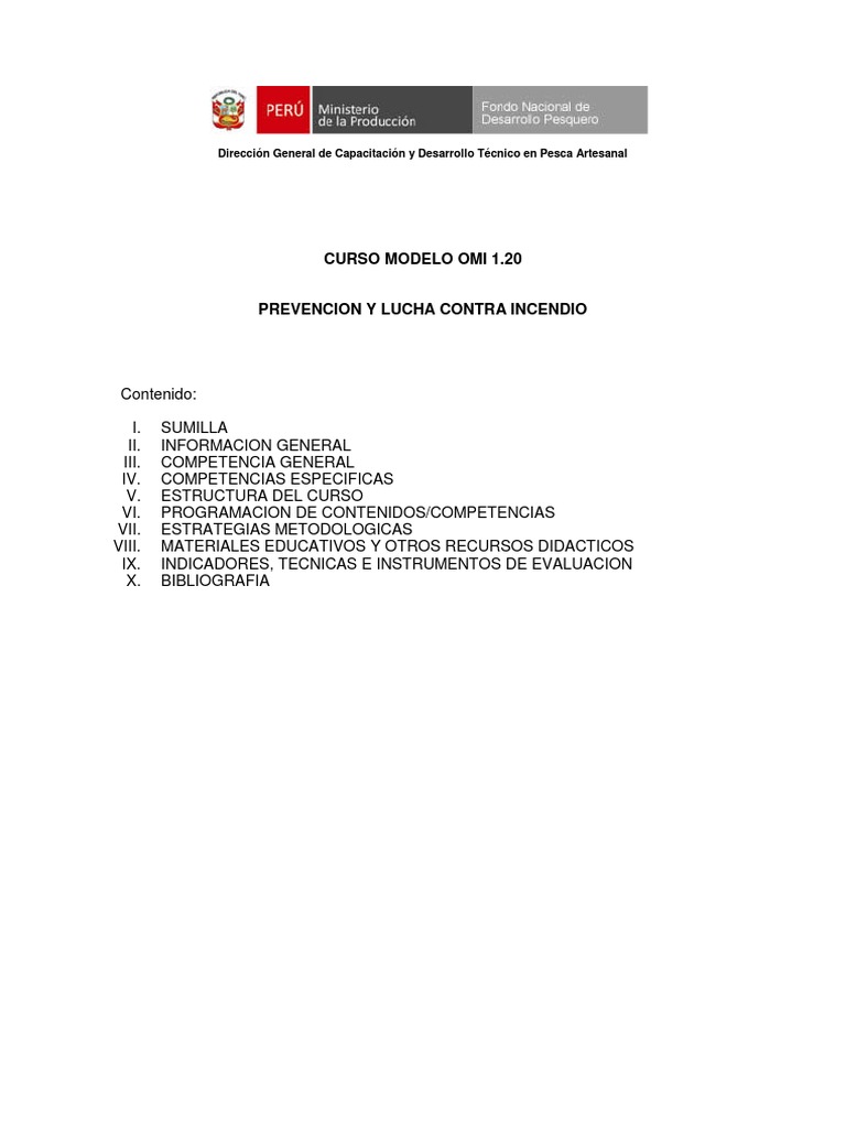 Omi 1.20 Prevencion y Lucha Contra Incendios Oficial | PDF | Informática y tecnología de la ...