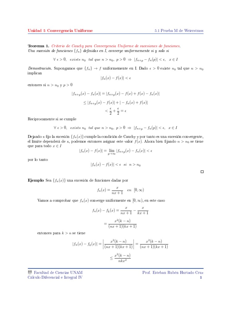 Convergencia | PDF | Estructuras matemáticas | Integral