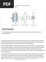 Triac Tutorial and Triac Switching Circuits | PDF | Semiconductors | Electrical Network