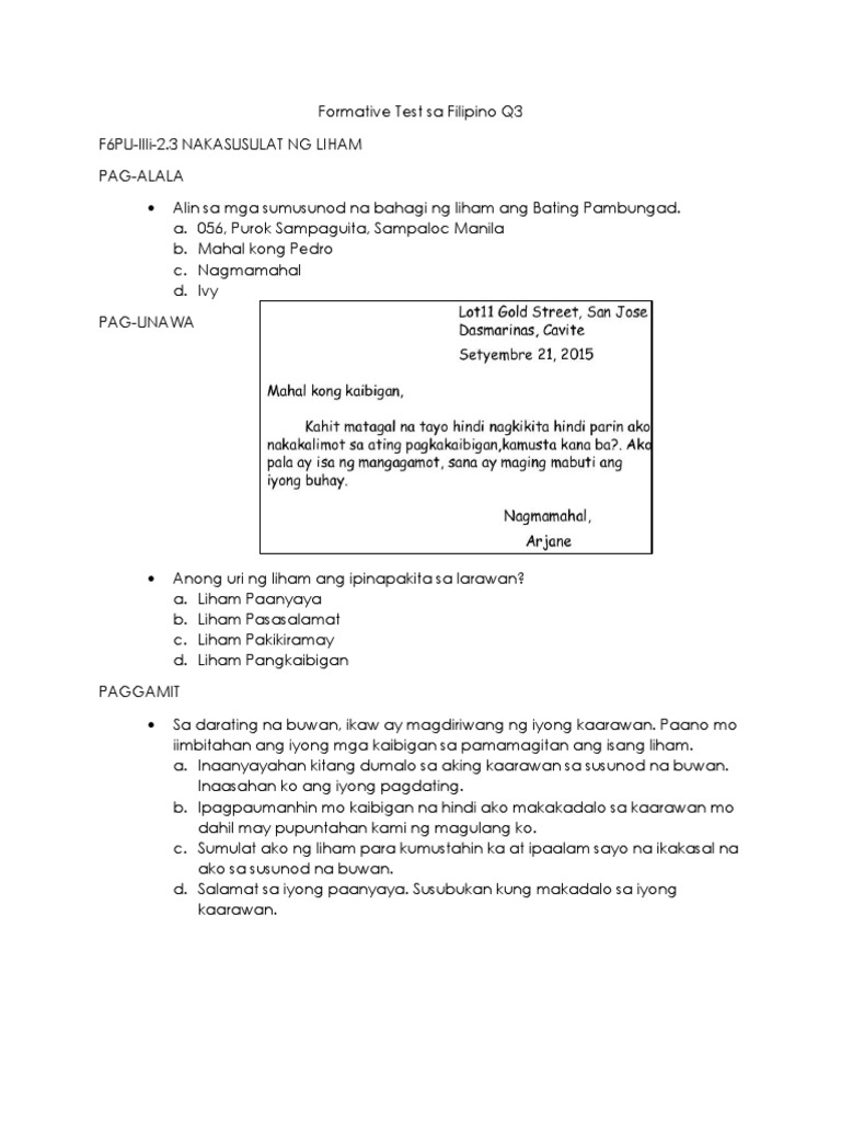 Filipino Workshop | PDF