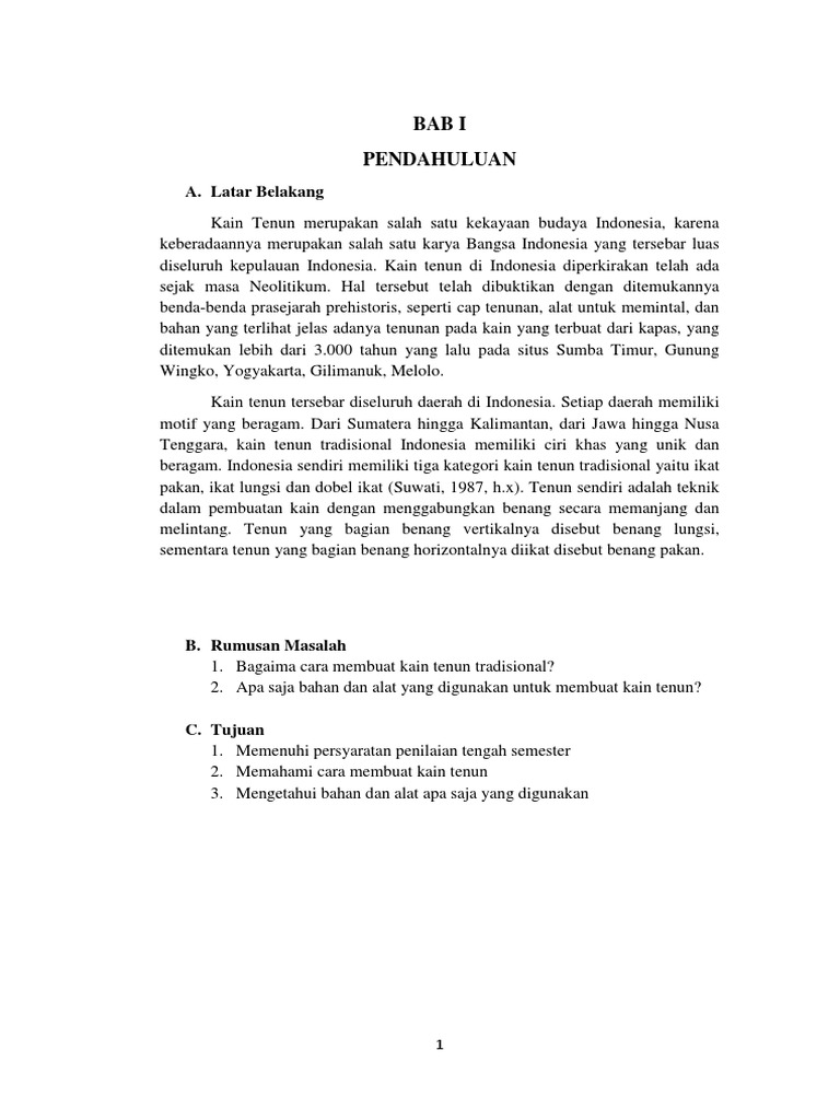 Proses Pembuatan Kain Tenun | PDF | Sains & Matematika