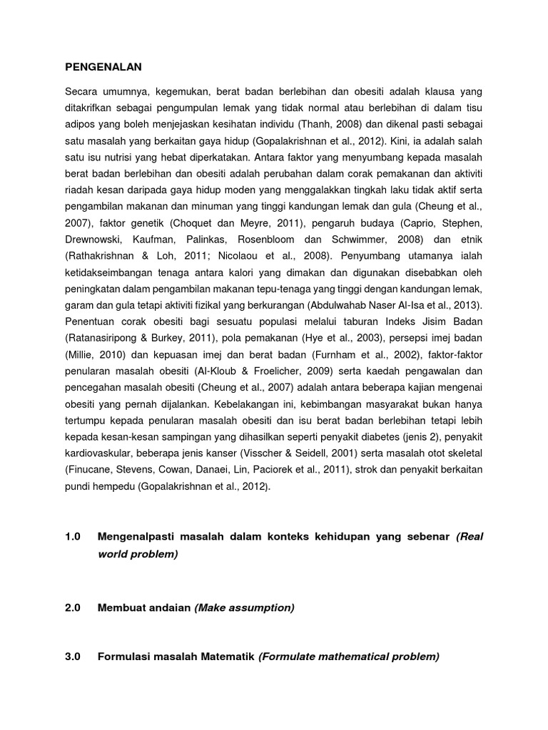 Proses Pemodelan Matematik | PDF | Kesehatan Holistik | Sains & Matematika