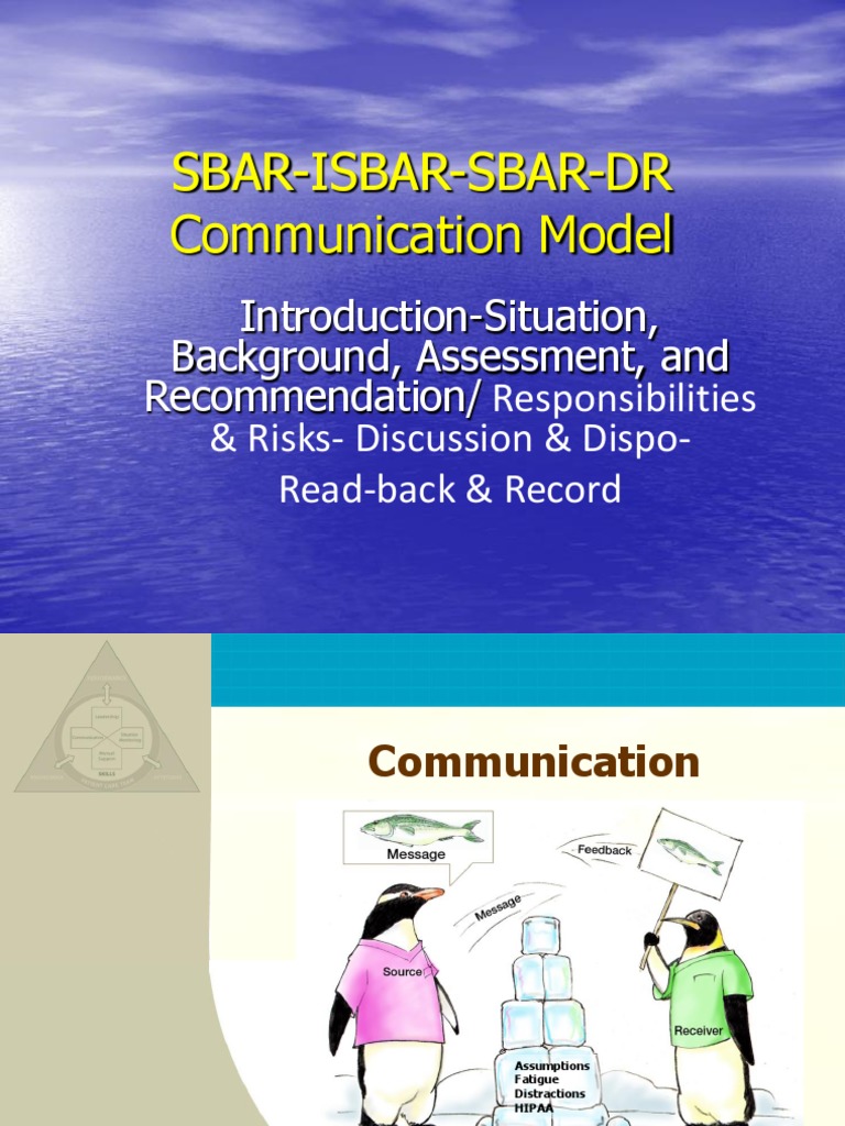 SBAR Communication Model Trans | PDF | Cognition | Health Sciences