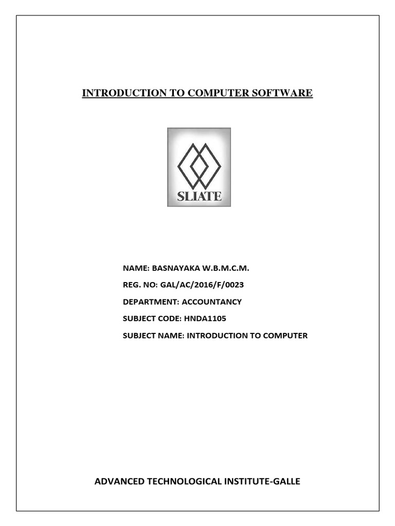 Introduction To Computer Software | PDF | System Software | Application ...