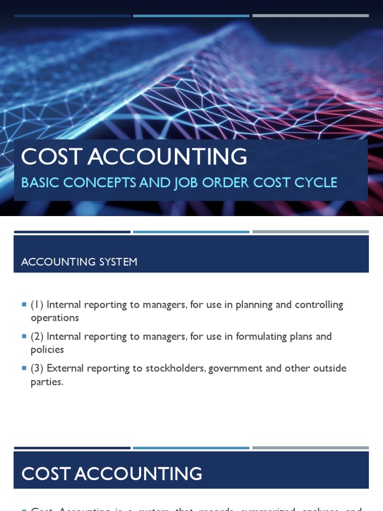 Cost Accounting: Job Order Cycle Explained | PDF | Inventory | Cost ...