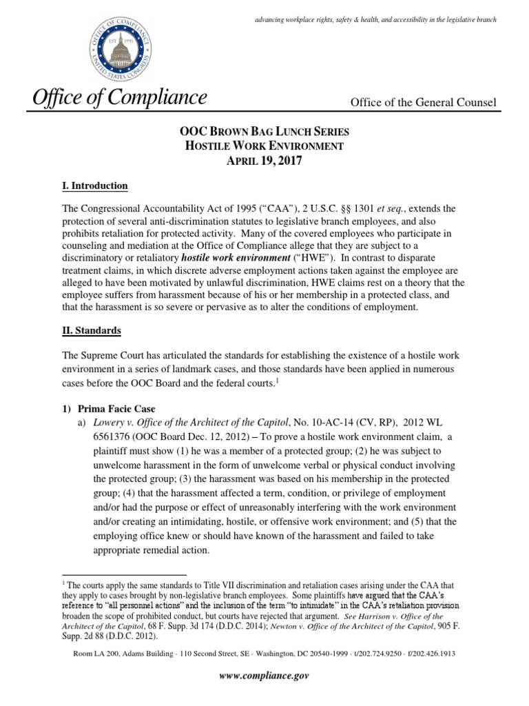 Hostile Work Environment Guidelines | PDF | Sexual Harassment | Hostile ...