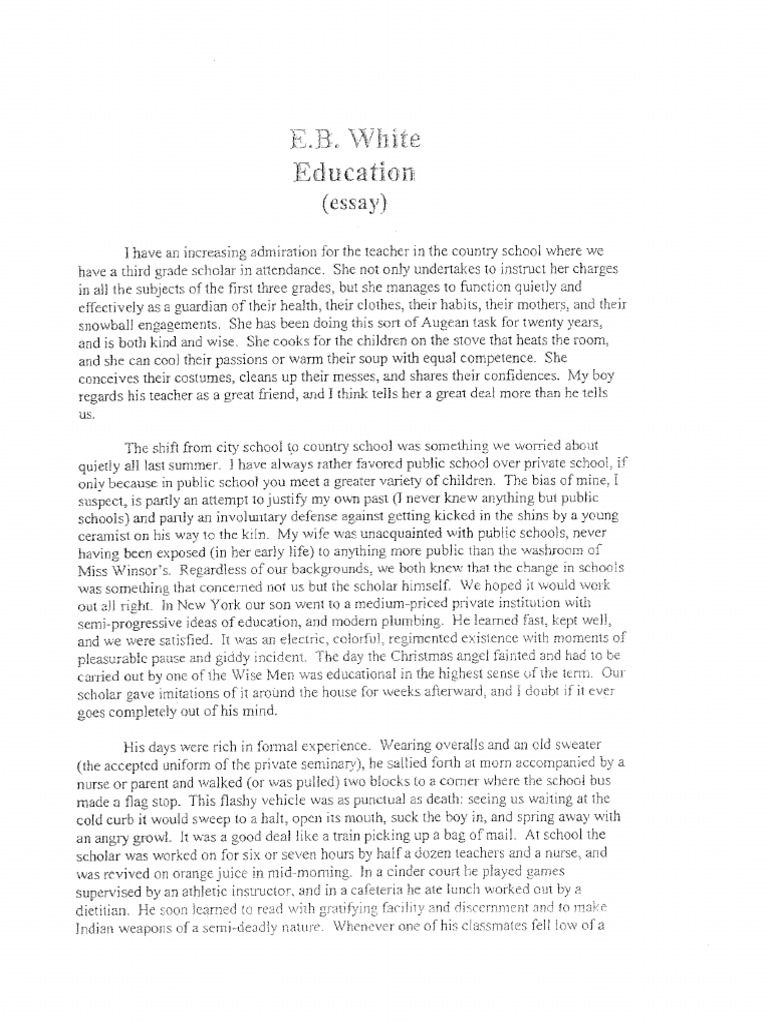 Essays Of Eb White