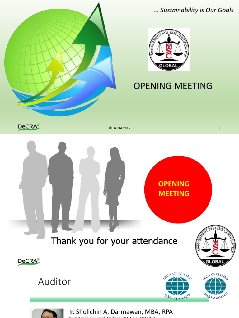 Opening Meeting | Download Free PDF | Iso 9000 | Risk