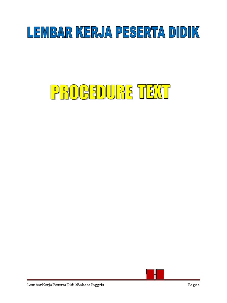 LKPD Procedure Text | PDF
