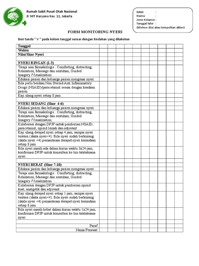 Revisi Monitoring Nyeri) | PDF