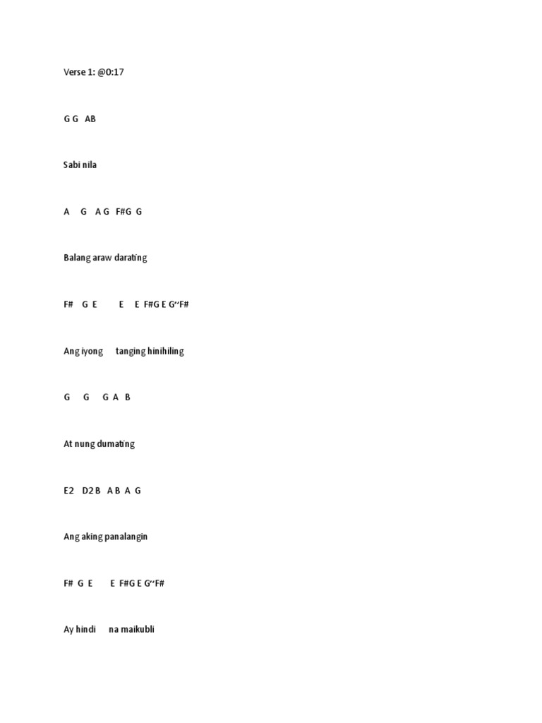 Ikaw at Ako Flute Notes | PDF