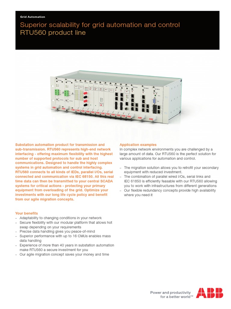 Abb Rtu560 PDF | PDF | Automation | Electrical Grid